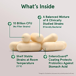Jarrow Formulas Jarro-Dophilus EPS - 5 Billion Viable Organisms Per Serving - 120 Enteric Coated Veggie Caps - Multi-Strain Probiotic - Intestinal & Immune Health - Up to 120 Servings