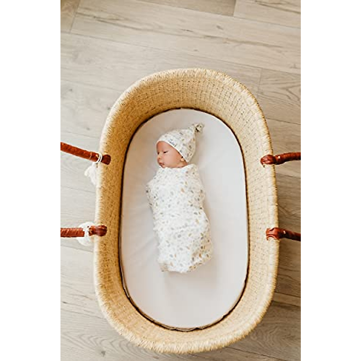 Large Premium Knit Baby Swaddle Receiving Blanket "Arlo" by Copper Pearl