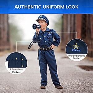 Dress Up America Police Costume for Kids - Police Officer Costume for Boys - Cop Uniform Set With Accessories