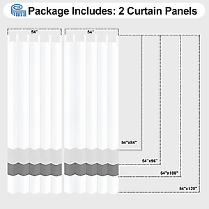 OutdoorLines Waterproof Outdoor Curtains for Patio - Windproof Tab Top Gazebo Curtain Panels - Privacy Sun Blocking Outside Curtain Set for Porch, Pergola and Cabana 54 x 84 inch, White, 2 Panels