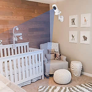 Adjustable Baby Monitor Wall Mount for VTech VM819, Baby Monitor Holder, Indoor Security Camera Mount for Crib Nursery, Perfect View Angle and Easy Installation-White
