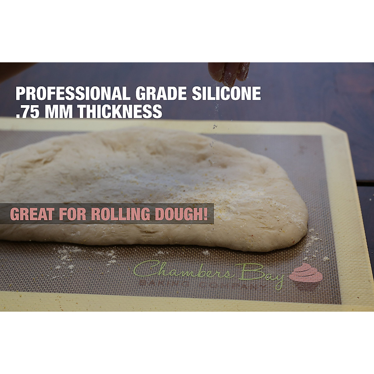 Silicone Baking Mat for Macaron- Two Half Sheet Mat Set 16.5 x 11 5/8 - Non Stick - Cookie Sheet - Baking Liner - Perfect for Oven, Pastry, Bacon, Cookies, Chicken, Pizza, Bread, Pastry Rolling