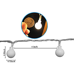 100 LEDs Globe Fairy String Lights 33 Inches Indoor String Lights for Bedroom Garden Party Outdoor Decorations White