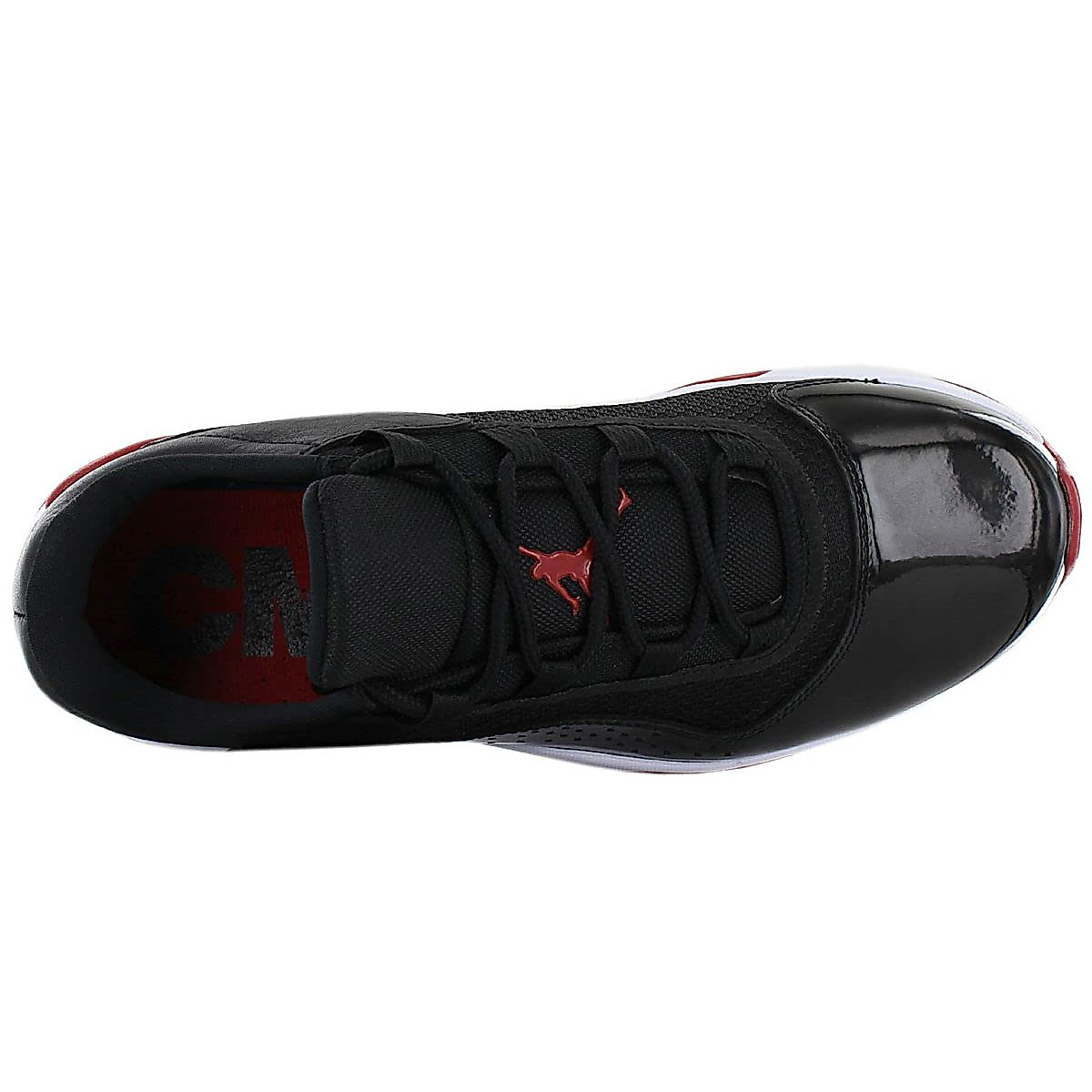 NIKE Men's Jordan 11 CMFT Low Bred Black/White-Gym Red (DM0844 005) - 10.5
