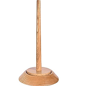 BarvA Big Wood Yarn Holder Advanced Metal Twirling Mechanism Lazy Susan Stand Ball Spindle Sewing Crocheting Tool Wool Cord Organizer Ribbon Storage Knitting Winder Embroidery Thread Crochet Accessory