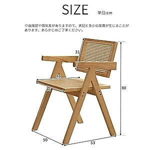 OSJ(オーエスジェイ) WF311175BAA Dining Chair, 中, Black