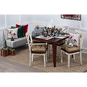 Pillow Perfect Christmas Cardinal Decorative Throw Pillow, 17", Green