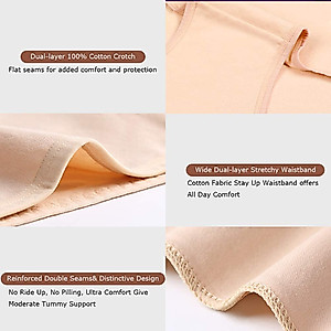 UMMISS Womens Cotton Underwear High Waist Full Coverage Brief Panty Multipack,Multi, XL