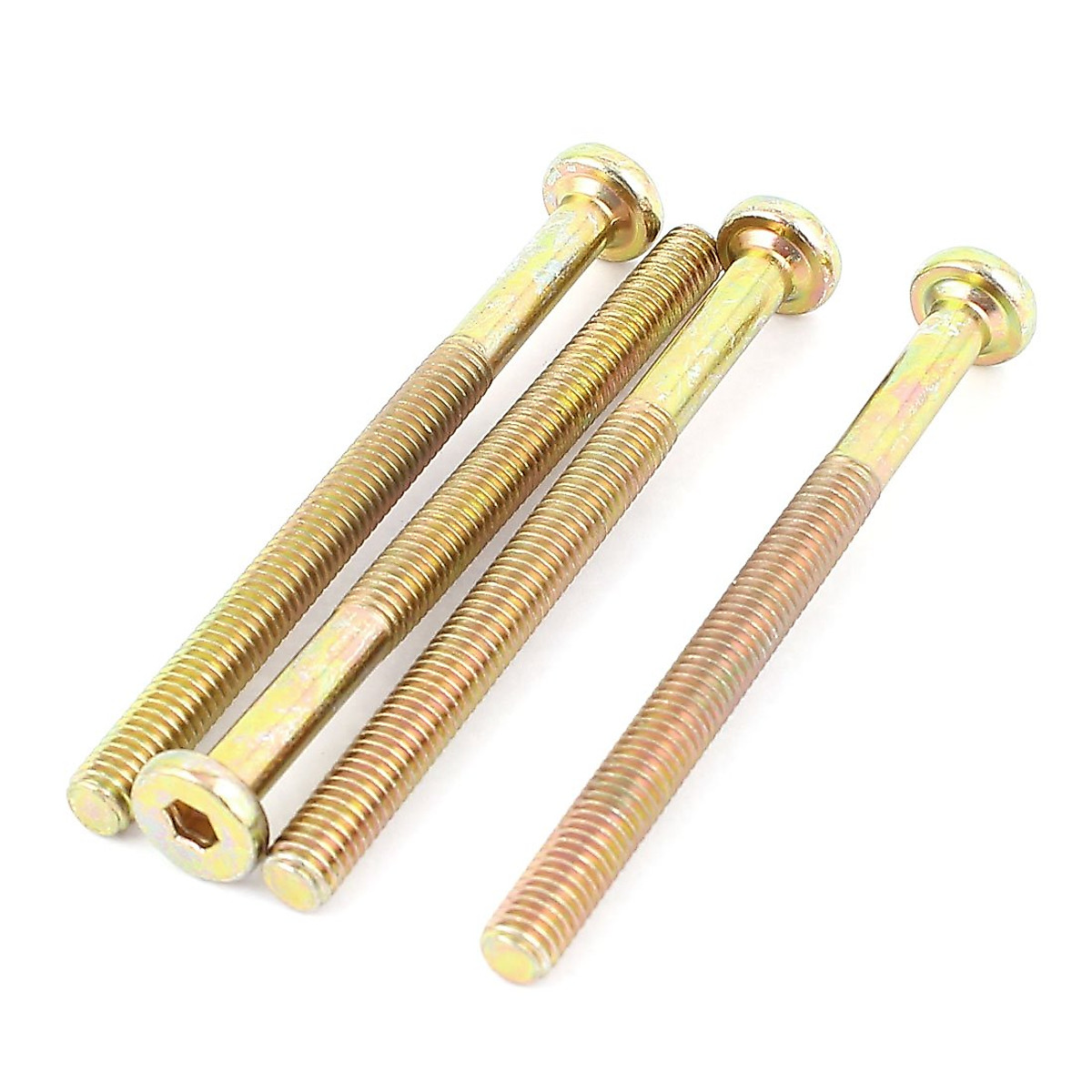 uxcell M6 x 75mm Male Thread Hexagon Socket Head Cap Screws Bolts 4 Pcs