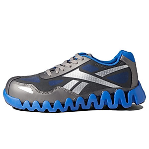 Reebok Zig Pulse Work EH Comp Toe Grey/Blue 7 B (M)