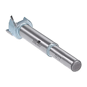 uxcell Forstner Drill Bits 17mm, Tungsten Carbide Wood Hole Saw Auger Opener, Woodworking Hinge Hole Drilling Boring Bit Cutter (Blue, Silver Tone)