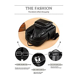 Women Backpack Purse PU Leather Shoulder Bag Travel Bag Handbag Casual Fashion Multifunctional Design Satchel Bag Anti-theft