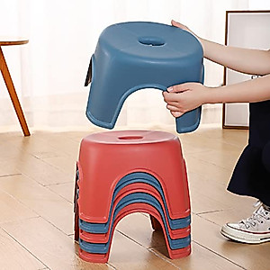 Angoily 1pc Small Bathroom Non Non-Slip Home for Stackable Kitchen Use Footstool Room Baby Potty Toddler Childrens Step Bedroom Non- Anti-Skid Low The Kids Training Skid Feet Red Ottoman