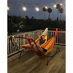 Skybed Universal Hammock Stand Fits 2 Single Hammocks 7 ft to 14 ft Long or 1 Double Wide | Unique Head Up Mount Option for Dual Hammock Chat Mode | Heavy Duty | 600 Lbs Capacity | Indoor/Outdoor