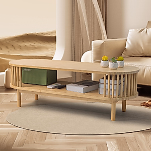 APRTAT Bamboo TV Stands for Living Room, 44 inch TV Console Entertainment Center with Storage, Television TV Stands for Bedroom, Small Wood TV Stand TV Table for Living Room, 44 x 15 x14 inches.