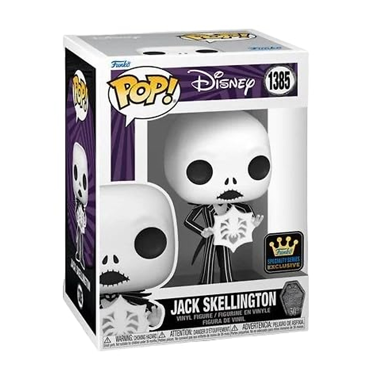 Funko Pop! Disney: The Nightmare Before Christmas 30th Anniversary - Jack Skellington with Snowflake Specialty Series Bundled with a Byron's Attic Protector