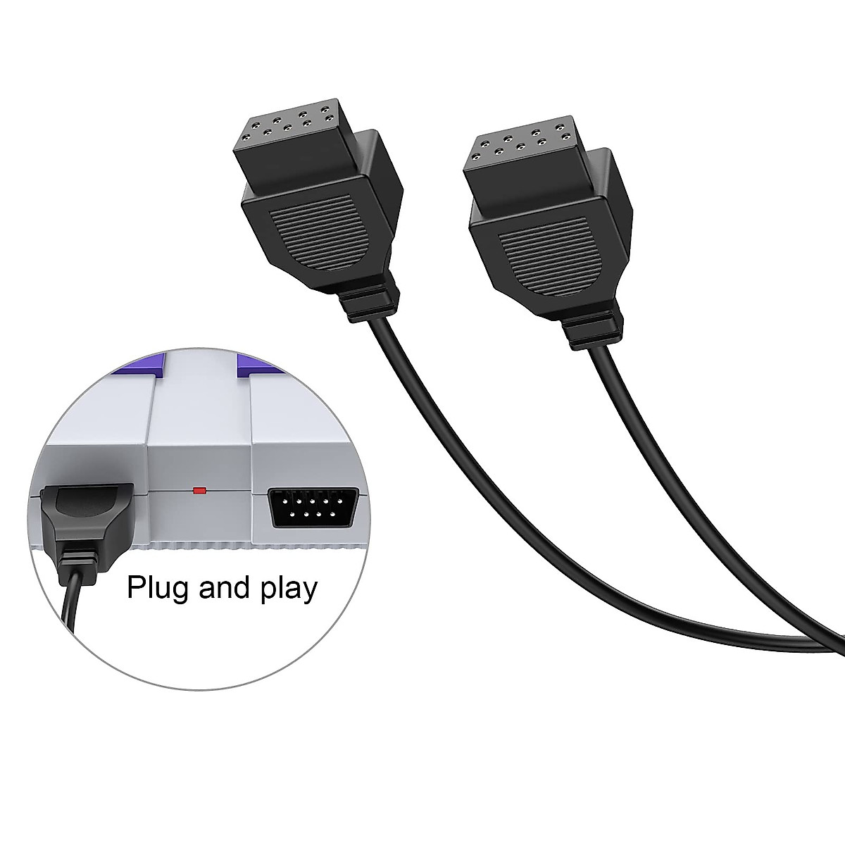 JoFong Retro Classic Controller, Suitable for AV 620, HD 621 HD 821 Classic Game Consoles Plug-and-Play Wired Video Gamepad-9 Pin Plug 2 Packs