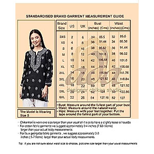 Ada Hand Embroidered Indian Chikankari Straight Cotton Tunic Top Kurti Shirt for Women A534584 (Grey, Medium)