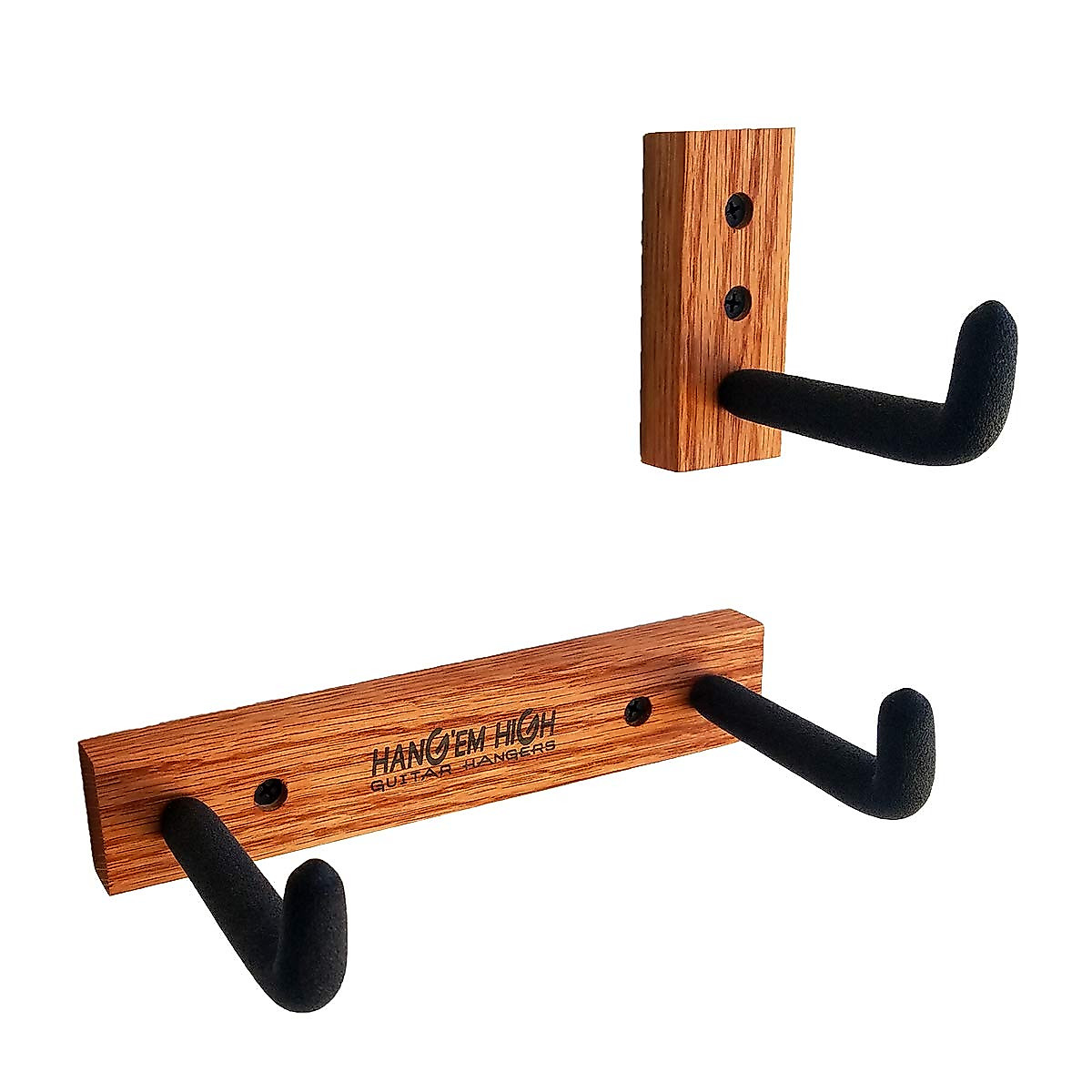 Angled Guitar Wall Hanger Display for Electric and Thin Body Guitars- Classic Finish