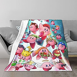 Cartoon Anime Throw Blanket Soft Light-Weight Warm All-Season Bed Blanket Sofa Office Throws for Kids Adults 50'' x 40'' -4