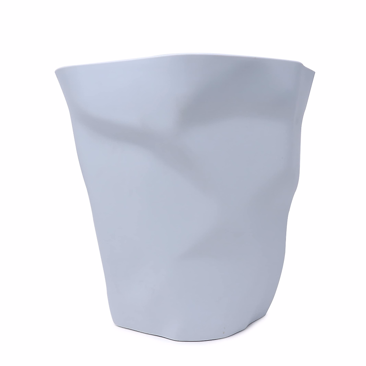 Small Plastic Geometric Design Trash Can, Trash Can for Bathrooms, Laundry, Kitchens, Offices, Kids Rooms, Bedrooms. 3.9 Gallon (Gray)