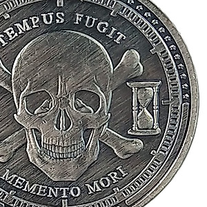 Memento Mori Memento Vivere Coin Stoic Reminder Token Skull Challenge Coin