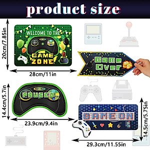 20 Pieces Video Game Party Sign Game Party Themed Directional Signs Video Game Sign Funny Video Game Cutouts Welcome Yard Outdoor Wall Sign Party Supplies Photo Props Backdrop Decoration Party Decor