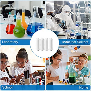 4 Pcs Magnetic Stirrer Mixer Stir Bar Spinner Bars 10mm(0.4inch), Annhua Stir Plate Magnet Bar Stirring Bar for Laboratory, Household, Office - White