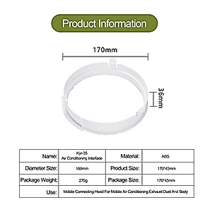 Portable Air Conditioner Exhaust Hose Coupler,Coupling,Window Adapter, 6.69inch KYR-35 Tube Connector Mobile Air Conditioning Accessories (6.69" Mobile Air Conditioning Coupler)