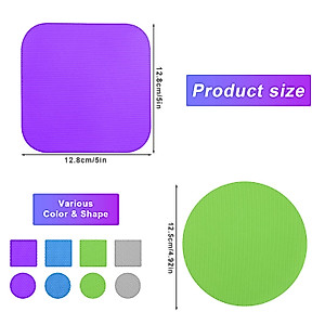 8pcs Jar Gripper Pads, Multifunctional Rubber Jar Gripper Pad Jar Opener Grippers Kitchen Coaster for Elderly Suffering from Arthritis Children Women Weak Hands (4 Colors)