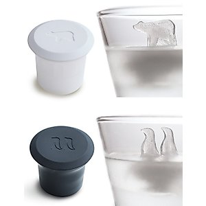 Polar Bear and Penguin Shape Ice Cube Molds Animals Novelty Design Polar Ice Molds for Drink Silicone Ice Cube Trays with Cover
