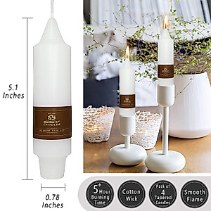 White Taper Candles Handmade Candle 5 Inch Short Candle Sticks Dinner Candlesticks 4PCS for Dinner Household Wedding Party Home Décor