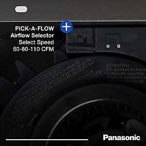 Panasonic FV-0511VF1 WhisperFit DC Fan 50-80-110 CFM Retrofit Bathroom Exhaust Fan - Quiet Energy Star-Certified Energy-Saving Bathroom Ceiling Fan