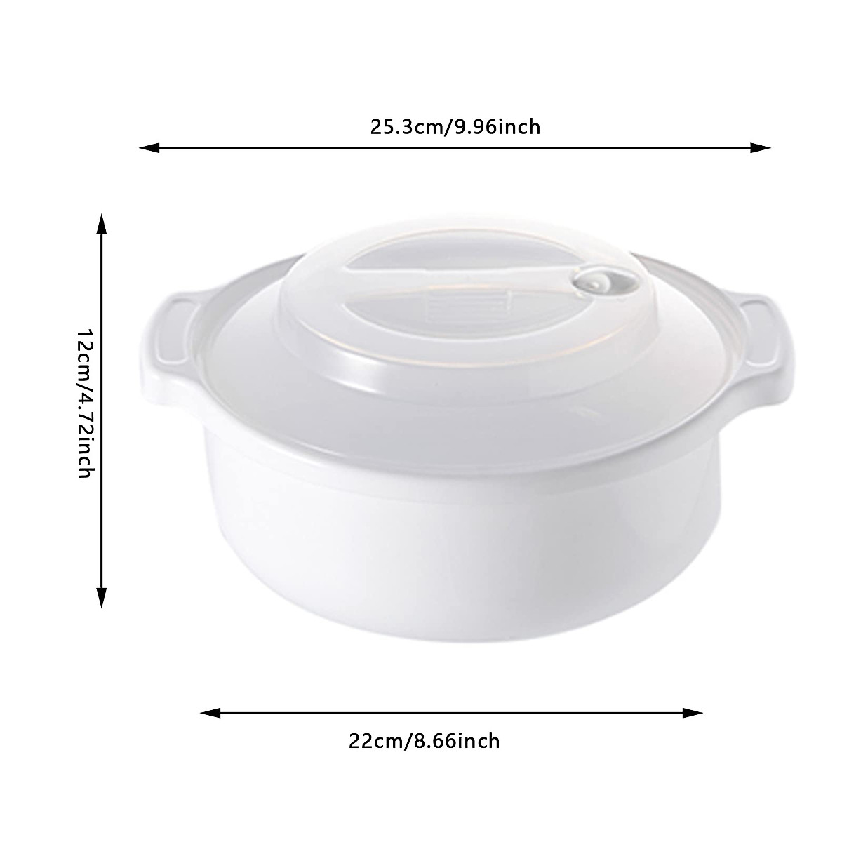 Cheeren 70oz/2L Microwave Ramen Cooker Noodle or Soup Bowl ，Perfect for Breakfast, College Dorm Essentials for Boys Girls,Office, Dishwasher-Safe (Large)