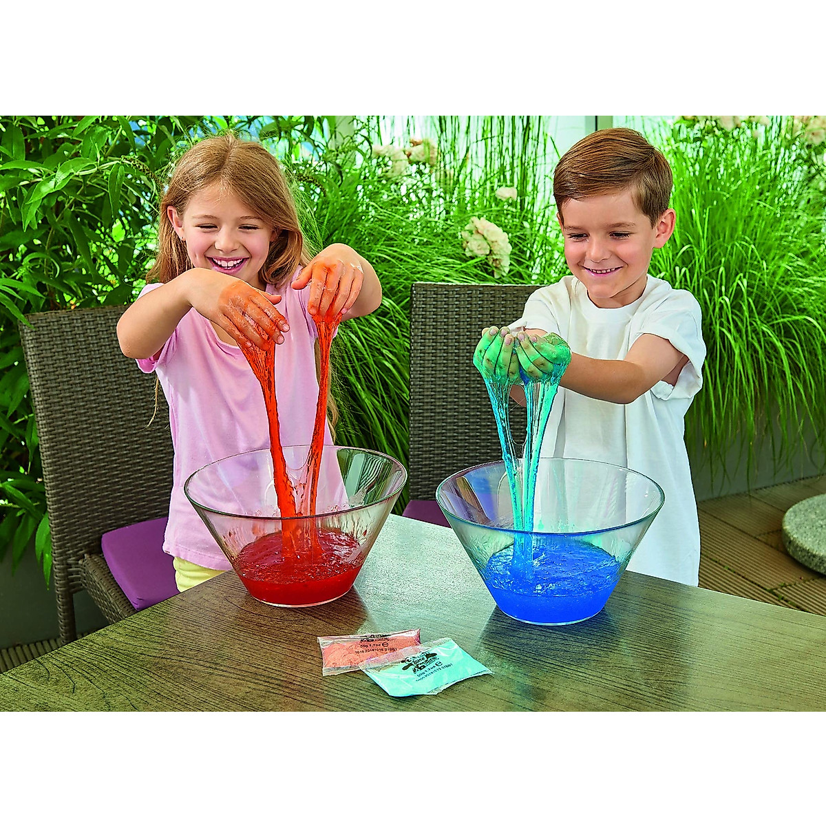 3 x Slime Baff Bundle from Zimpli Kids, Red, Green & Blue, Magically Turns Water into gooey, Colourful Slime, Slime Making Kit for Children, Birthday Present for Boys & Girls, Certified Biodegradable