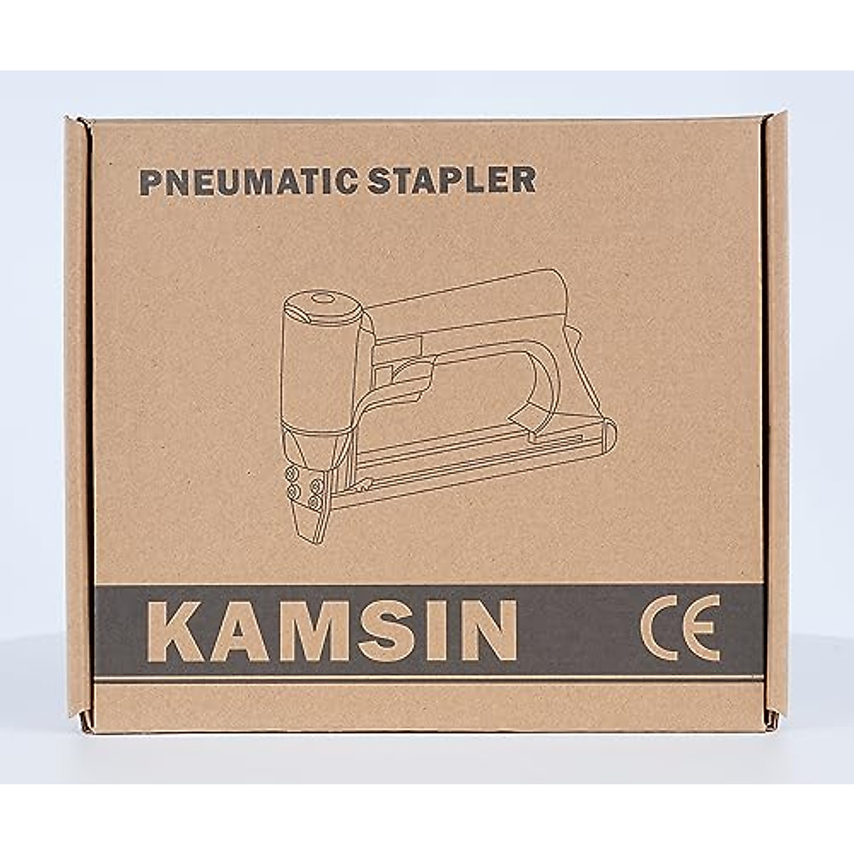 KAMSIN K7116 22 Gauge Pneumatic Upholstery Staple Gun 3/8-Inch Crown 71 Series Air Power Fine Wire Stapler 1/4-Inch to 5/8-Inch Leg Length Upholstery Stapler Furniture Stapler for Fabric, Upholstering
