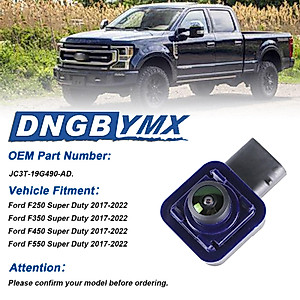 Dngbymx Rear View Backup Camera Compatible with Ford F250 F350 F450 F550 Super Duty 2017 2018 2019 2020 2021 2022 Replace# JC3T-19G490-AD 6 Pins