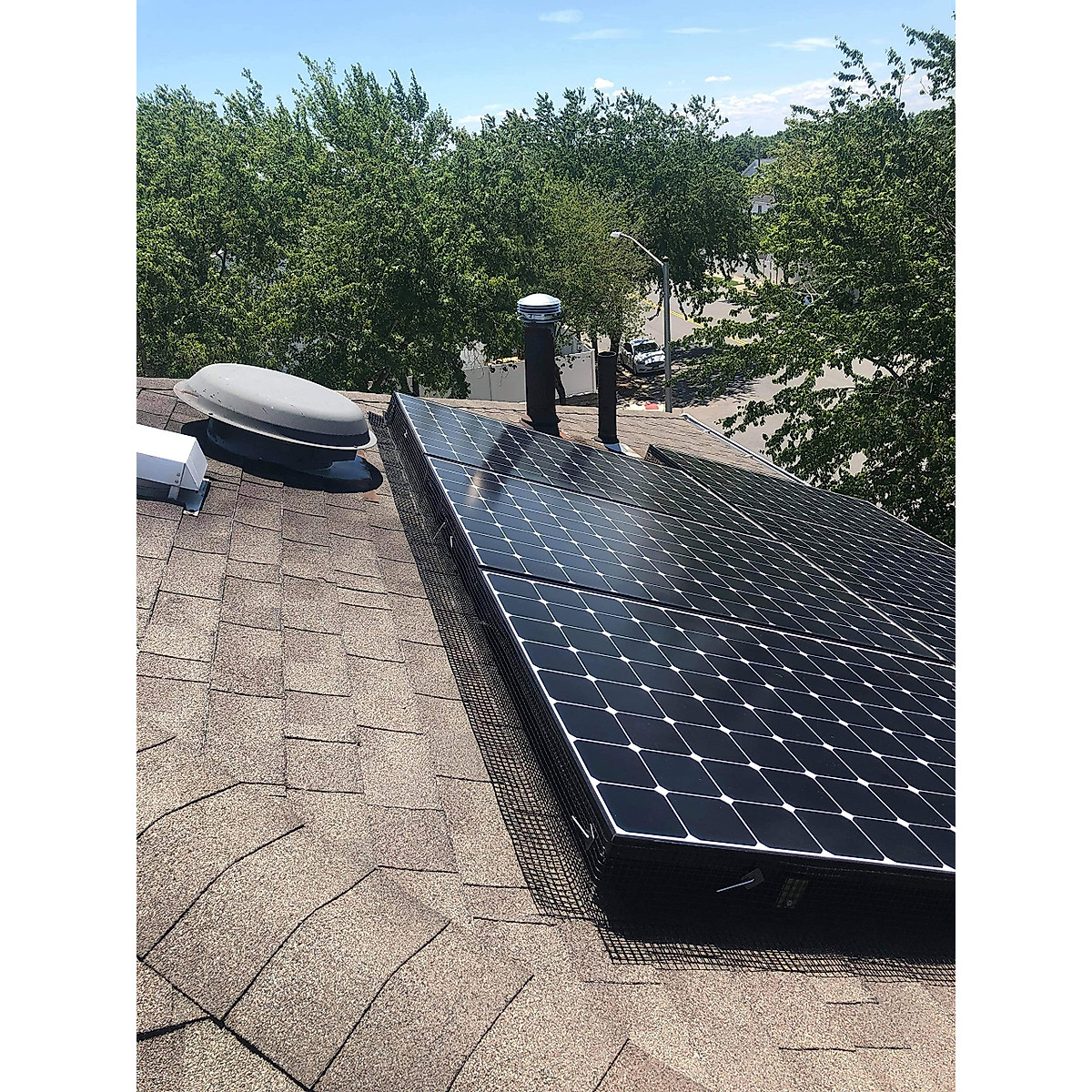 Squirrel Guard 8" Kit. 100 ft. PVC Coated Galvanized Steel Roll with 100 Aluminum Fasteners