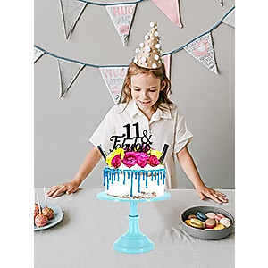 Miukage Cake Stand, Adjustable Height Cake Stands, High-end Wedding Cake Stand, Metal Blue Cake Stand Suitable for Graduation Ceremonies, Birthday Parties, Home Decoration