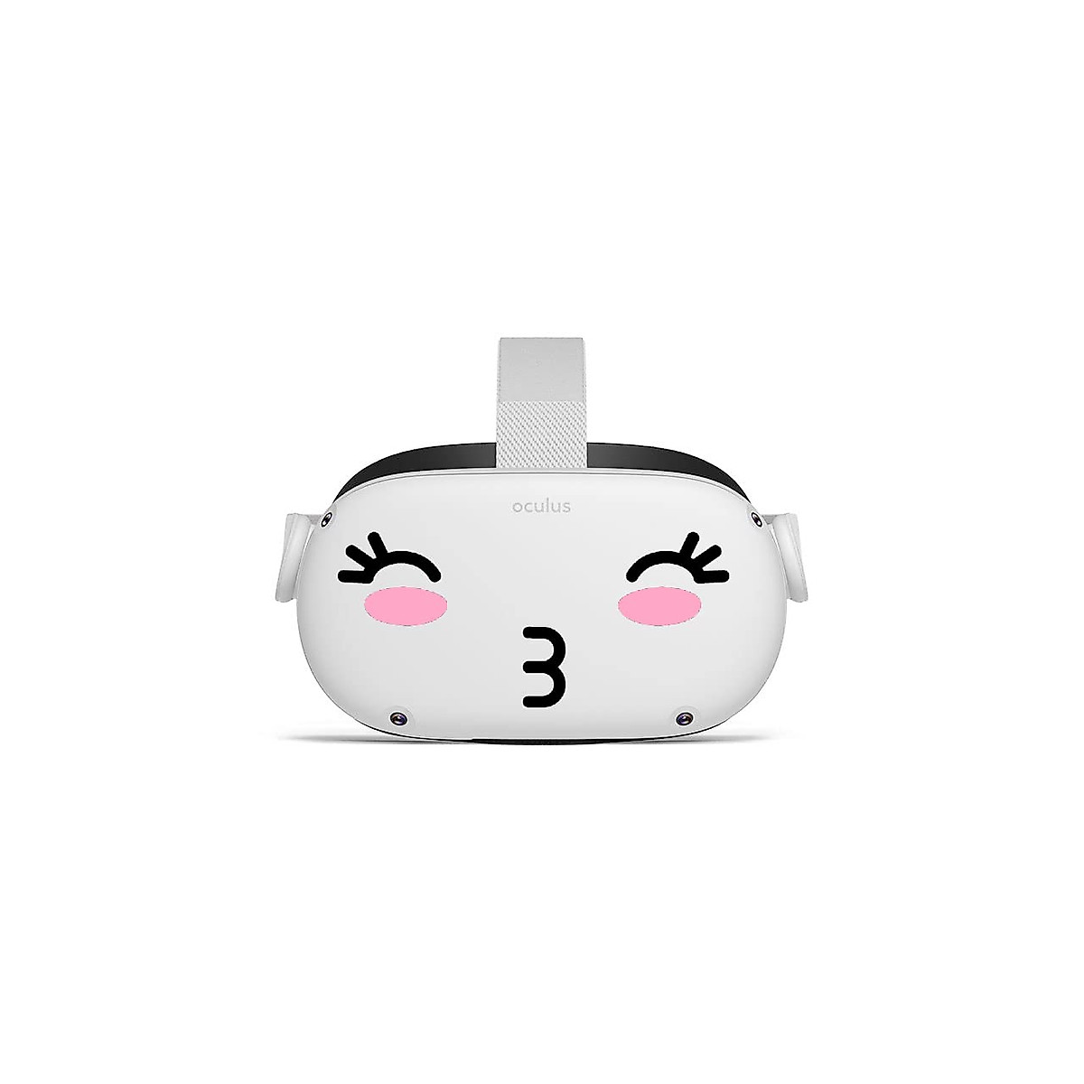UwU Kiss Face - Oculus Quest 2 - Decals - Black & Pink