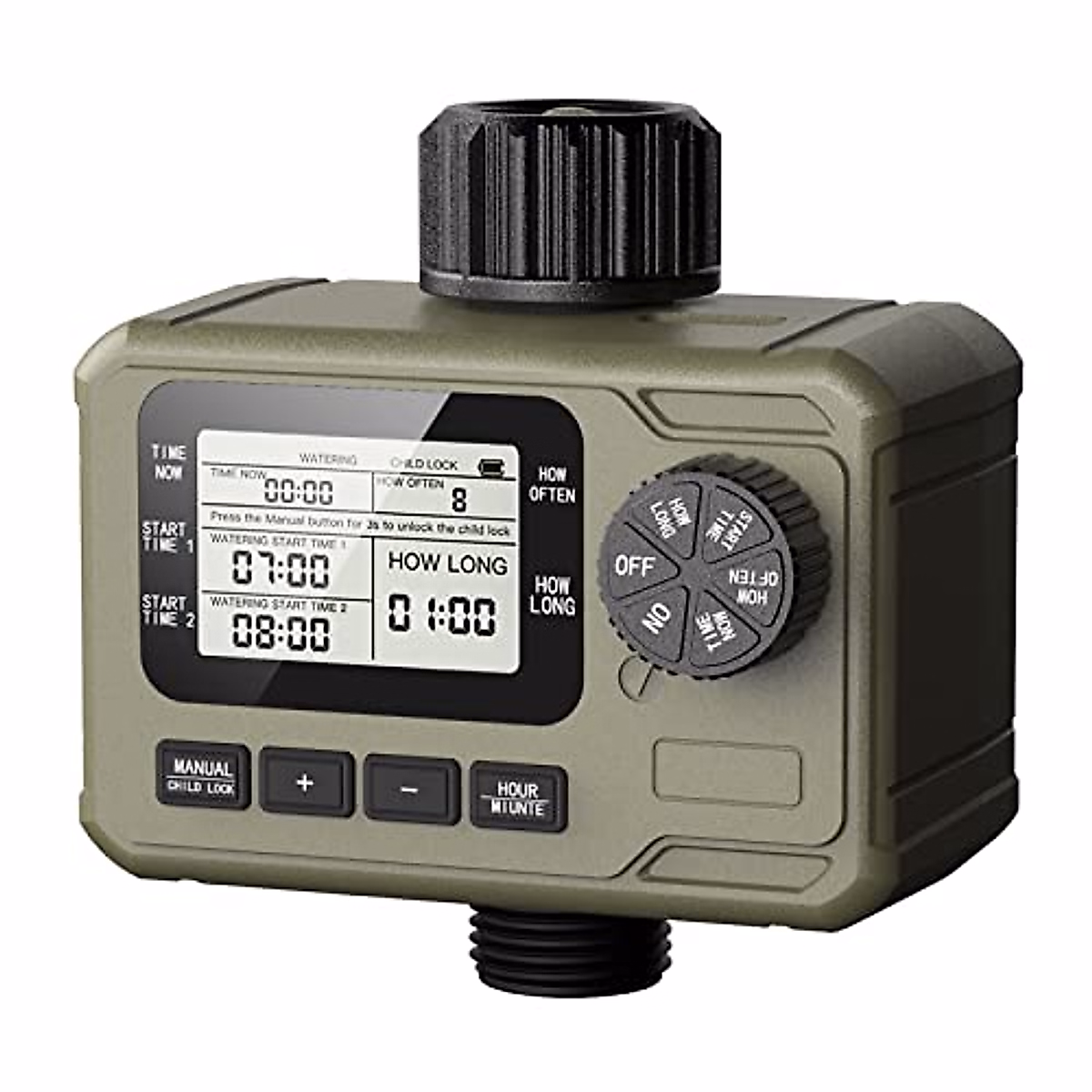 Sprinkler Timer, Programmable Water Timer for Garden Hose, Automatic/Manual Watering, IP65 Waterproof, Ideal for Outdoor Garden Faucet, Drip Irrigation System & Lawn/Yard Watering