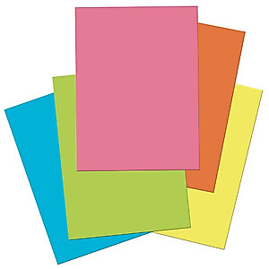 Tru-Ray® Heavyweight Construction Paper Pad, 5 Assorted Hot Colors, 9" x 12", 40 Sheets