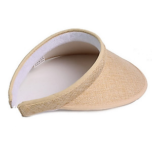 Men Women Athletic Straw Summer Outdoor Piping Clip On Sun Visors