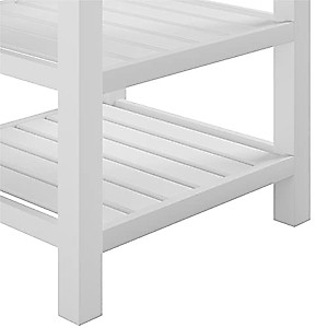 DHP Camden 24” Bathroom Vanity, White with Black Towel Rack