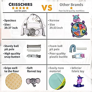 5-in-1 XL Large Baby Gym & Ball Pit, Play Mat & Play Gym, Combination Baby Activity Gym for Sensory Exploration and Motor Skill Development from Baby to Toddler, Balls are not Included