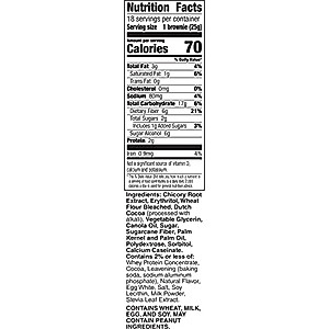 Fiber One 70 Calorie Brownies, Chocolate Fudge, Snack Bars, 18 ct