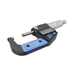 Accusize Industrial Tools 1-2''/25-50 mm by 0.00005''/0.001 mm 7-Key Electronic Digital Micrometer, Water Proof, Ac21-2022