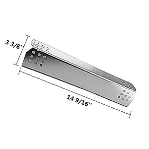 Htanch SN7371(4-Pack) 14 9/16" Stainless Steel Heat Plate Replacement for Uberhaus 780-0003 Grill Master 720-0697, 720-0737,Nexgrill 720-0783C, 720-0783E 720-0830H 720-0896 720-0896B 720-0898