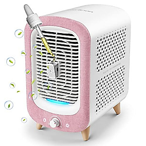 Jafända Cute Bedroom Air Purifiers for 780 sq ft, Retro Design, Essential Oil Diffuser & Bladeless Fan Combo, HEPA Carbon filters Remove Dust Smoke Allergies VOCs Odors For Kids, Office
