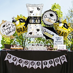 BACOKEY 6Pcs Congrats Balloons for Graduation Decorations Class of 2024 Graduation Party Decorations for College High School Graduation Party Graduation Decorations